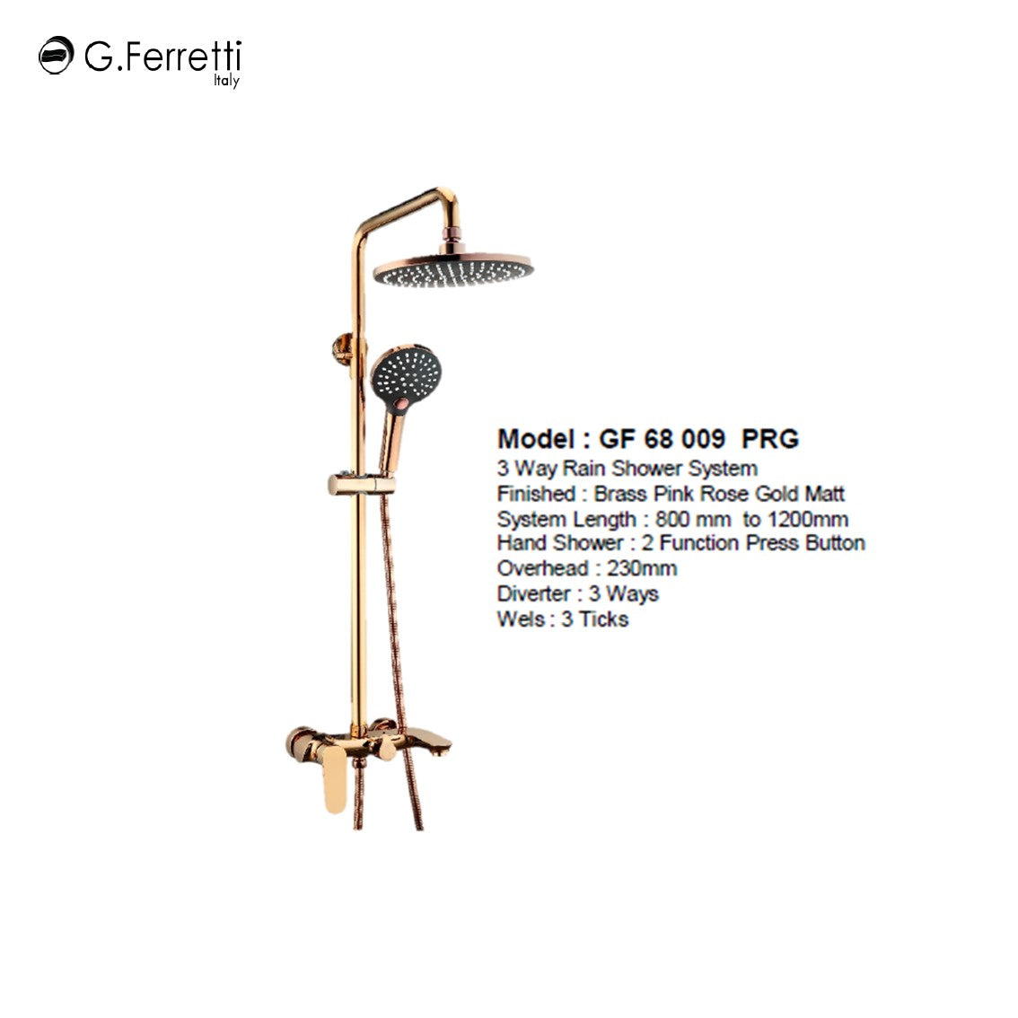 G.FERRETTI Rainshower Set GF68009PRG – Haus Square Pte Ltd
