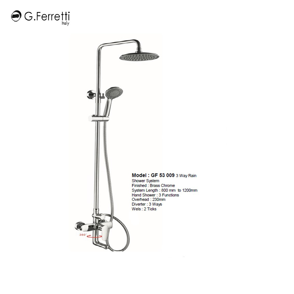 G.FERRETTI Rainshower Set GF53009 – Haus Square Pte Ltd