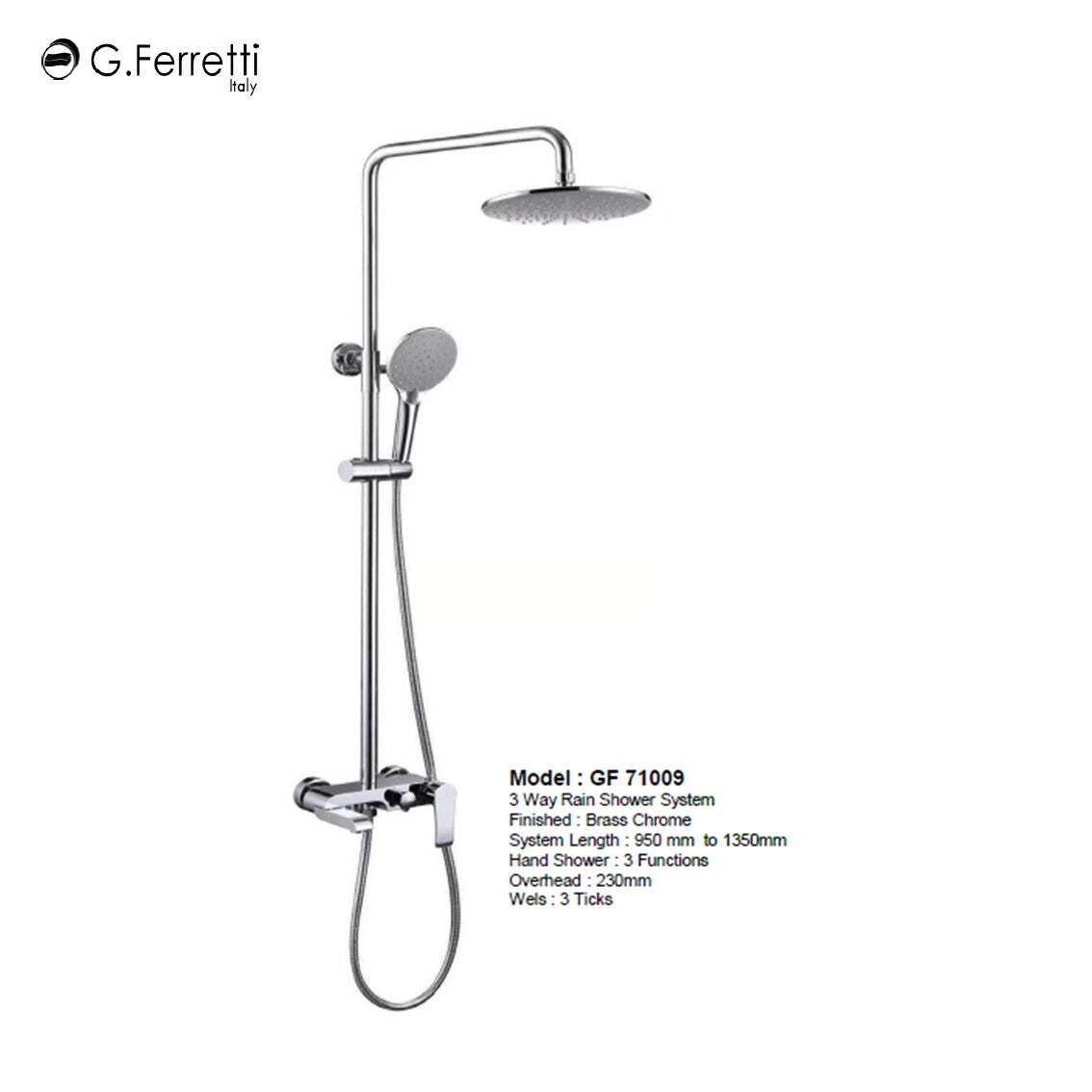 G.FERRETTI Rainshower Set GF71009 – Haus Square Pte Ltd
