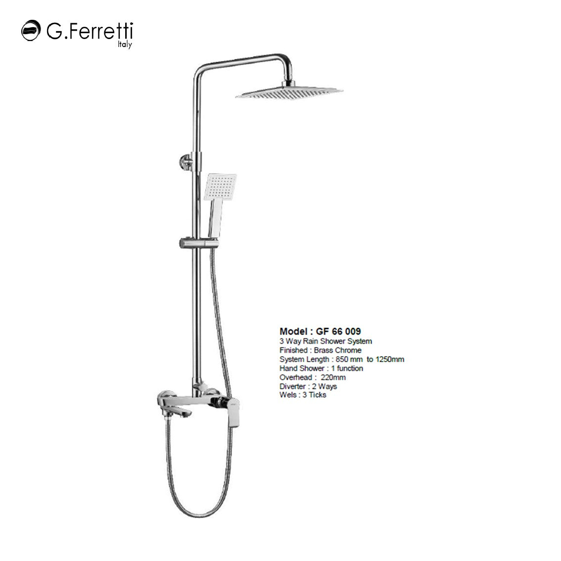 G.FERRETTI Rainshower Set GF66009 – Haus Square Pte Ltd