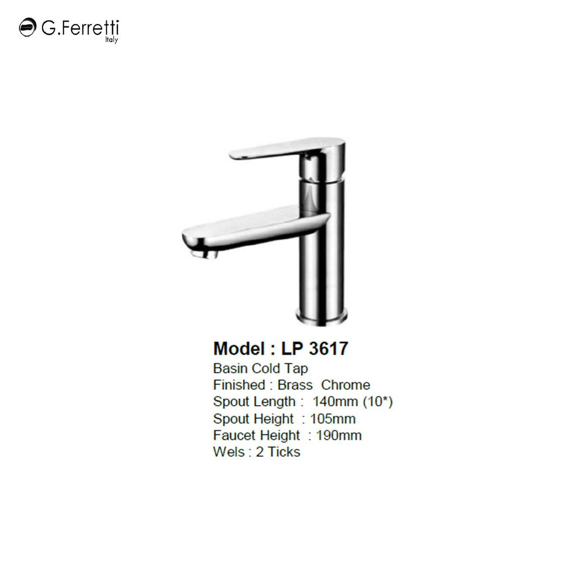 G. FERRETTI Basin Tap LP 3617 – Haus Square Pte Ltd
